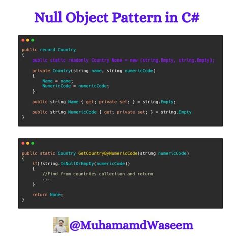 What Is Null Object Pattern This Pattern Says That When We Come Up With A Situation Where We