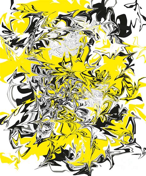Yellow And Black Ink Digital Art By Mehrshad Chakameh Pixels