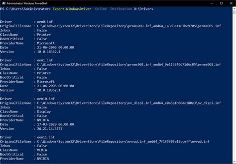Powershell Export Drivers From Windows