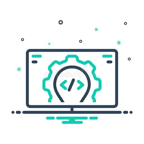 Mix Icon For Develop Evolve And Script Stock Vector Illustration Of