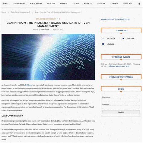 Learn From The Pros Jeff Bezos And Data Driven Management