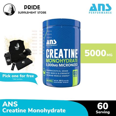 Jual Ans Creatine Monohydrate 5000mg 300gr 60 Servings Shopee Indonesia