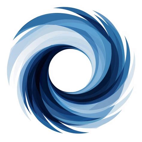 Premium Photo A Blue Swirly Circle With White Center