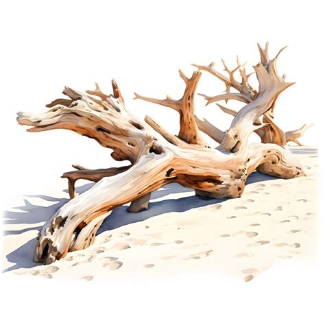 Watercolor Driftwood Clipart Wooden Log Images S Commercial Use