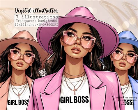 Girl Boss Clipart Boss Lady Clipart Fashion Girl Clipart Brunette