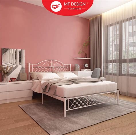 Mf Design Super Base Queen Size Metal Bed Frame Single Bed Katil Bujang