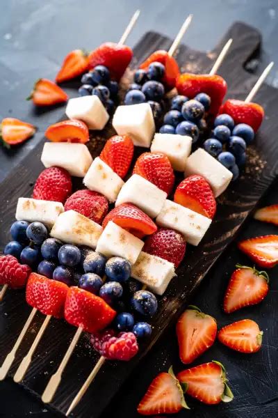 Red White And Blue Fruit Kabobs