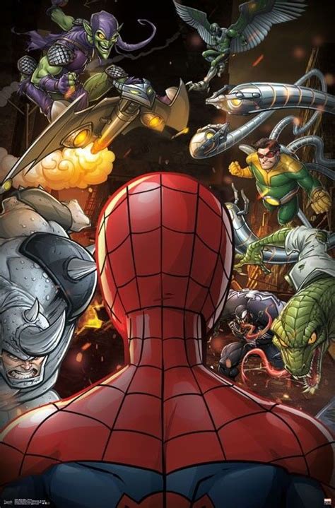 Spider Man Villains Collage 22x34 Marvel Comics