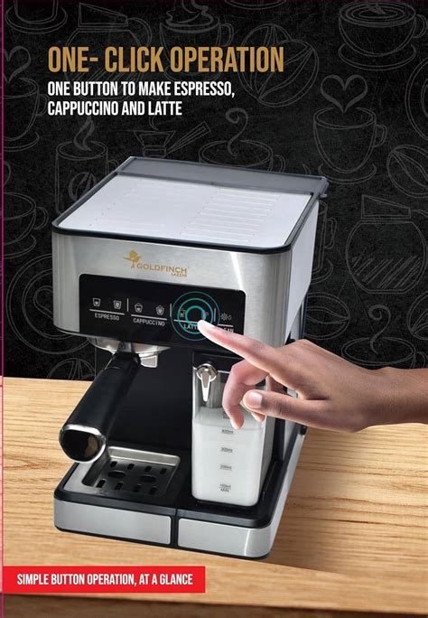 Goldfinch Fully Automatic Espresso Coffee Machine With One Button To