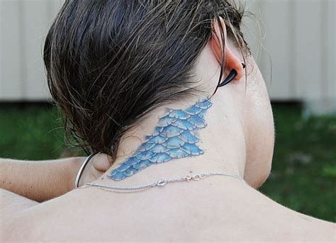 Watercolor Fish Scales Tattoo