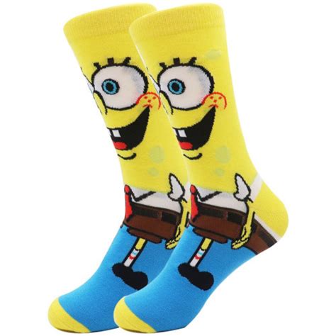 Ladies Yellow And Blue Spongebob Socks Sock Boutique