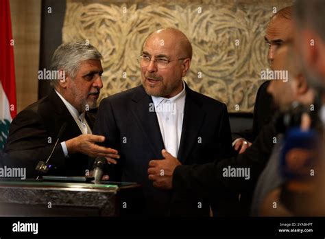 Beirut Lebanon 12th Oct 2024 Iranian Speaker Of The Parliament