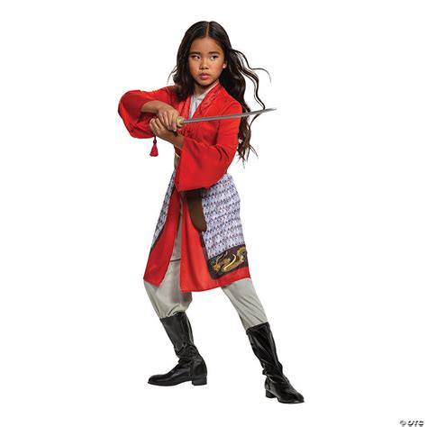 Girls Classic Mulan Hero Red Dress Costume Oriental Trading