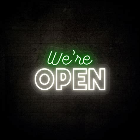 Were Open Led Sign Multicolor Crazy Neon® Crazy Neon