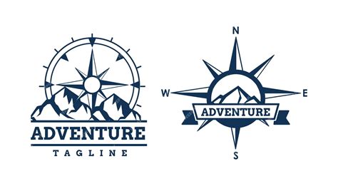 Premium Vector Mountain Compass Logo Design Template Compass