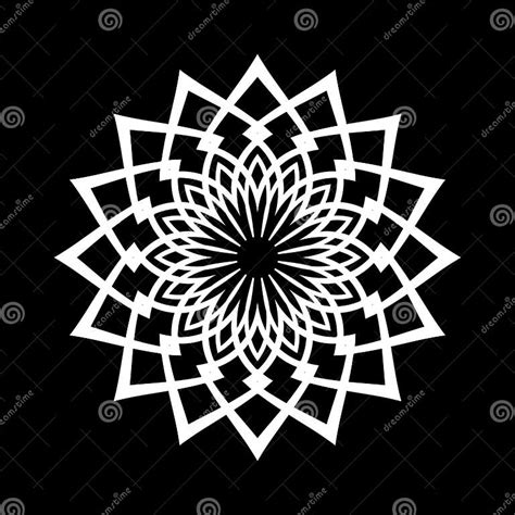 Abstract Radial Geometric Pattern Decorative Design Element Stock Vector Illustration Of