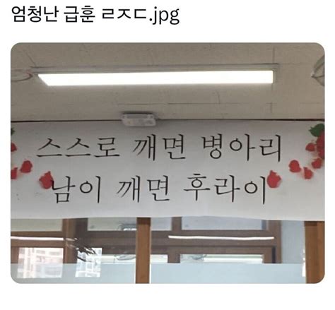 엄청난 급훈 ㄹㅈㄷ 유머움짤이슈 에펨코리아