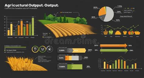 A Detailed Infographic Depicting Agricultural Data With Several Charts