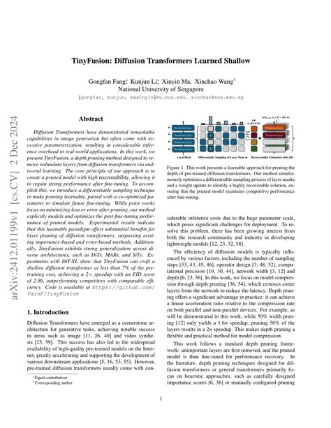 Pdf Tinyfusion Diffusion Transformers Learned Shallow