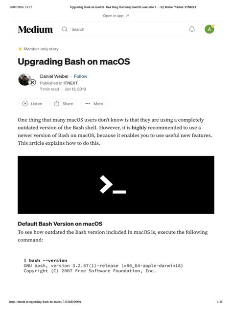 Upgrading Bash On Macos One Thing That Many Macos Users Dont By