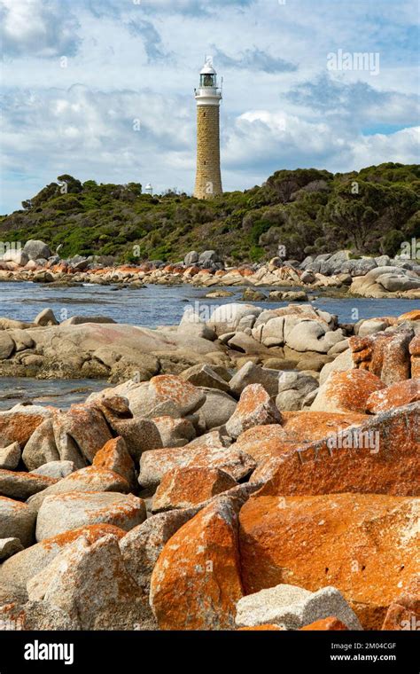 Eddystone Point Lighthouse Mount William Np Tasmania Australia Stock