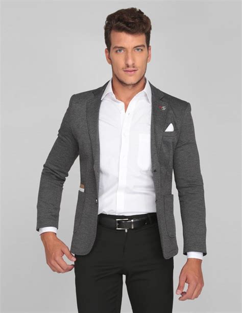 Venta Saco Gris Oxford Hombre En Stock