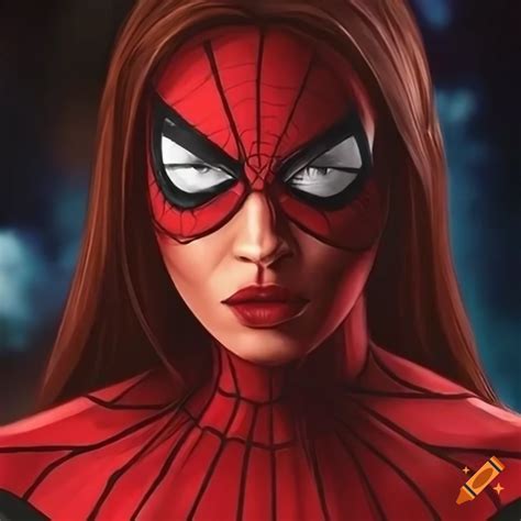 Poster Of Spider Woman Movie Featuring Megan Fox As Jessica Drew On Craiyon