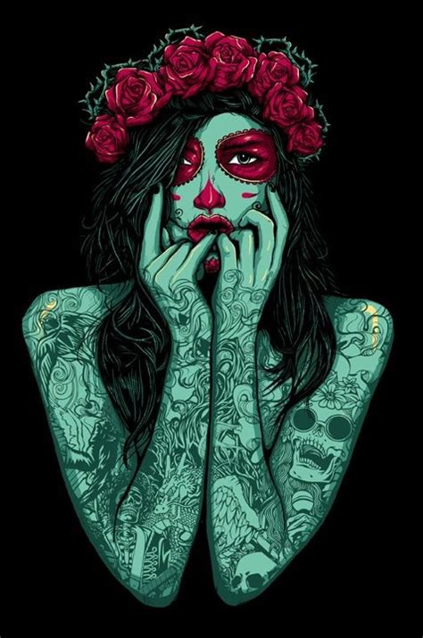 Lets Get Inked Girls Skull Shoulder Tattoos