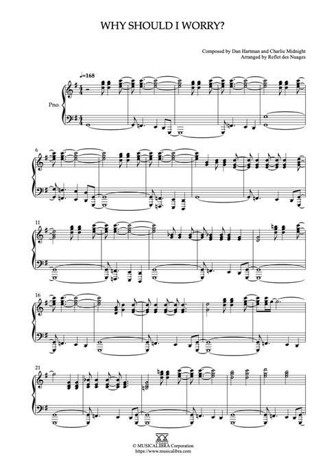 [piano Solo Sheet Music] Why Should I Worry Musicalibra