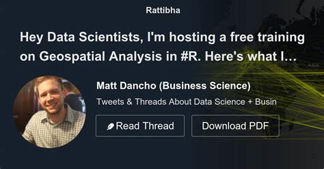 Hey Data Scientists Im Hosting A Free Training On Geospatial Analysis