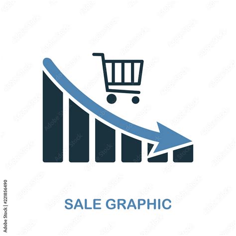 Sale Decrease Graphic Icon Monochrome Style Design From Diagram Icon
