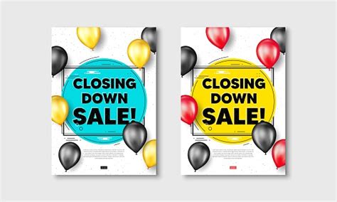 Closing Down Sale Special Offer Price Sign Vector Stock Illustration