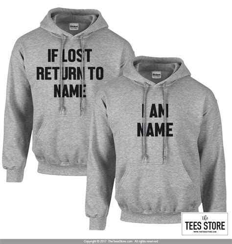 Personalized Funny Couple Hoodie Set With If Lost Return To Print 400