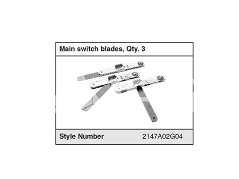 2147a02g04 Westinghouse Main Switch Blade Assembly Kit For Type Adm Switch 600a 1200a