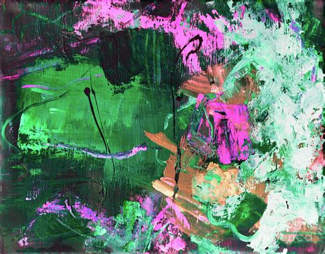 Pink Green Abstract Painting Painting By Green Palace Fine Art America