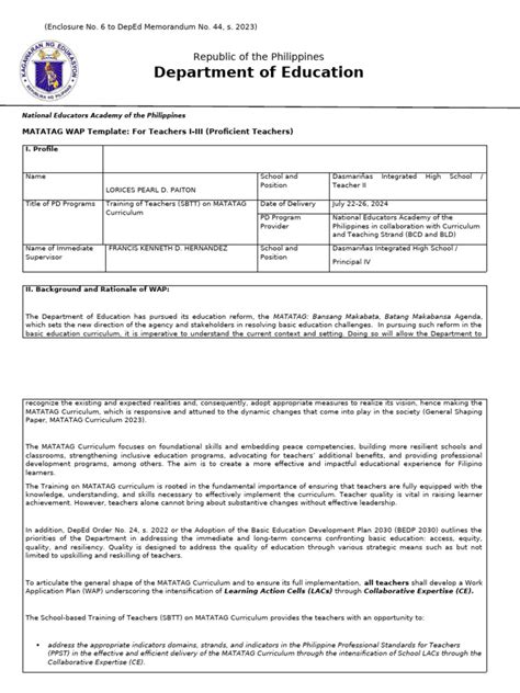 Matatag Wap Paiton Lorices Pearl D Pdf