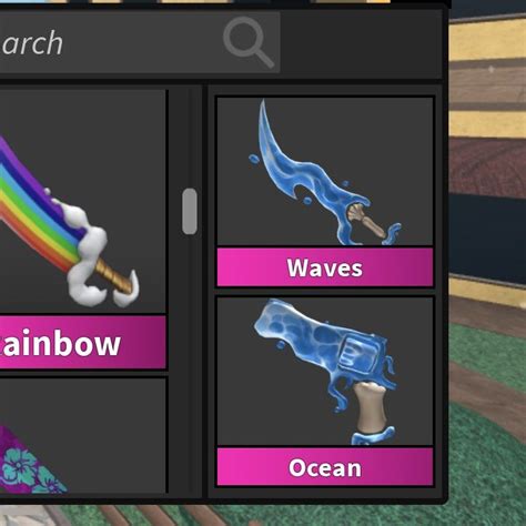 Roblox Murder Mystery 2 Mm2 Ocean Set Knife And Gun Waves Video Gaming