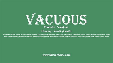 Synonyms For Vacuous At Susie Branch Blog