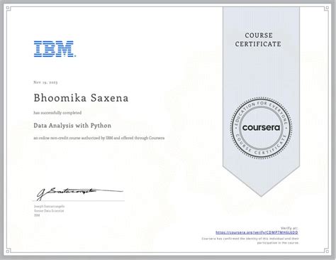 bhoomika saxena on linkedin dataanalysis python ibmcertification