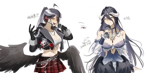 Albedo Overlord Overlord Maruyama Highres 1girl Black Hair