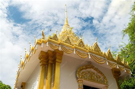 Premium Photo Beautiful Golden House For Religious Worship In The