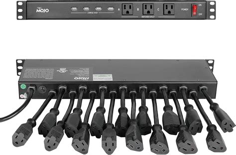 Tecmojo 1u Rack Mount 19 Outlet Pdu Power Distribution Unit