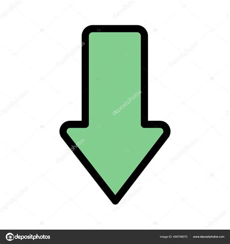 Flecha Hacia Abajo Flecha Hacia Abajo Icono Descarga Estilo Esquema
