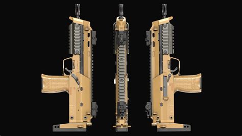 3d Model Modular Smg Hk Mp7a2 Vr Ar Low Poly Cgtrader