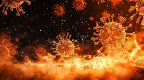 Infection Of A Bacterial Cell By A Bacteriophage Virus In 3d Stock