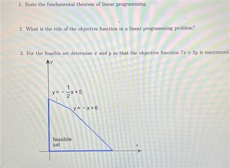 Solved 1 State The Fundamental Theorem Of Linear