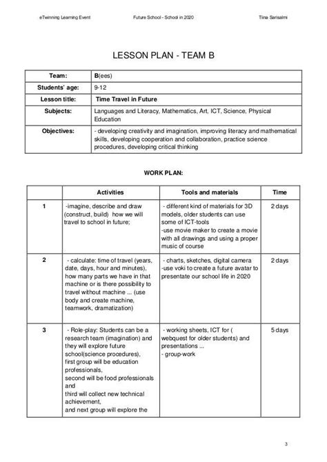 20 School Age Lesson Plan Template Simple Template Design