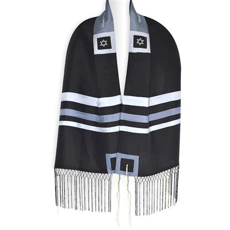 Black And Gray Israsilk 3 Piece Talis Set