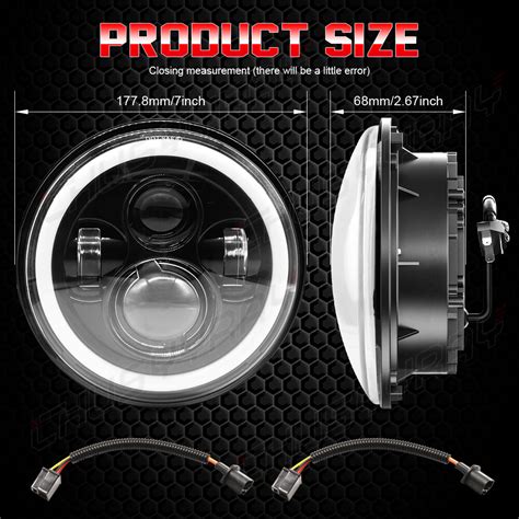 Dot 7 Inch Motorcycle Led Headlight Hi Lo Beam For Honda Shadow Spirit