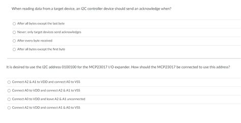 Solved When Reading Data From A Target Device An I2c